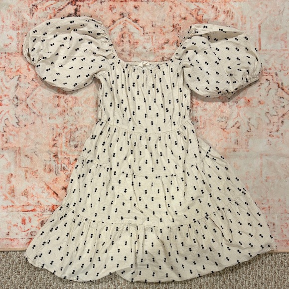 Sim & Sam | Dresses | Sim Sam Womens Cream And Black Polka Dot Dress ...
